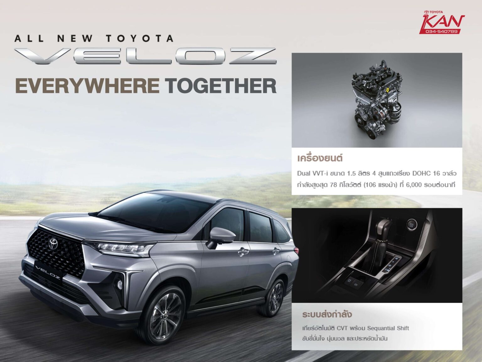 มาแล้ว ราคา All NEW TOYOTA VELOZ รถอเนกประสงค์ 7 ที่นั่ง