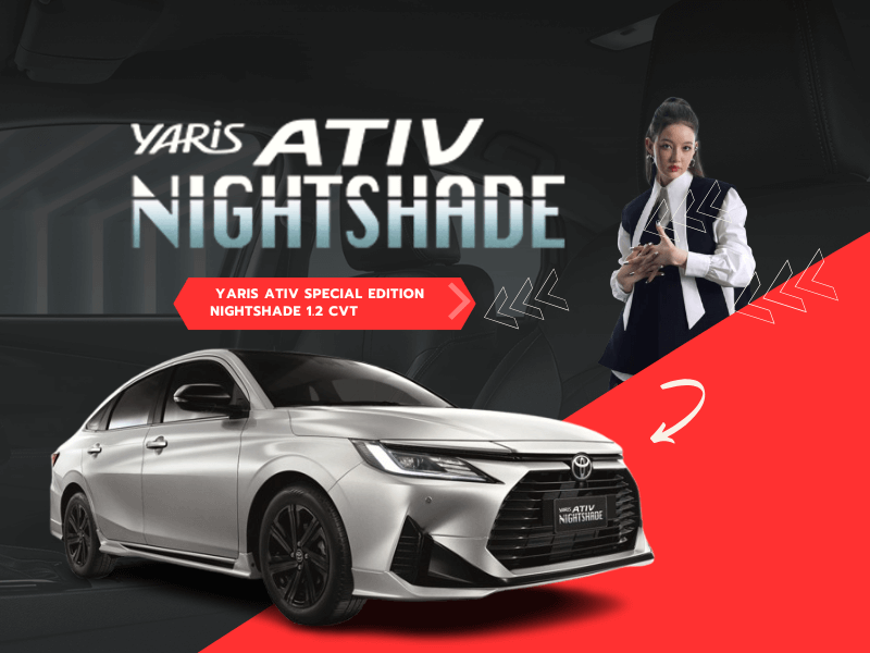 เปิดสเปคToyota Yaris ATIV Nightshade รุ่นพิเศษ - โตโยต้า กาญจนบุรี